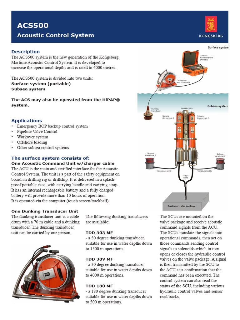 Acs500 Emergency Acoustic Bop Control System | PDF | Electrical ...