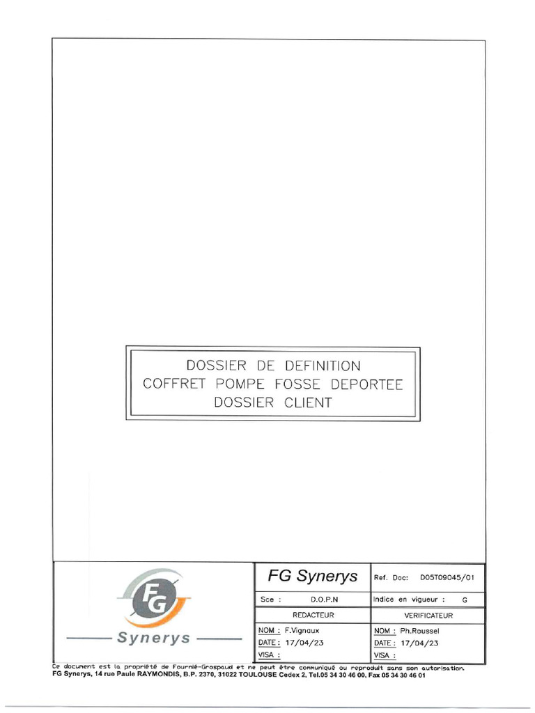 Pompe Fosse Deportee Ind G | PDF