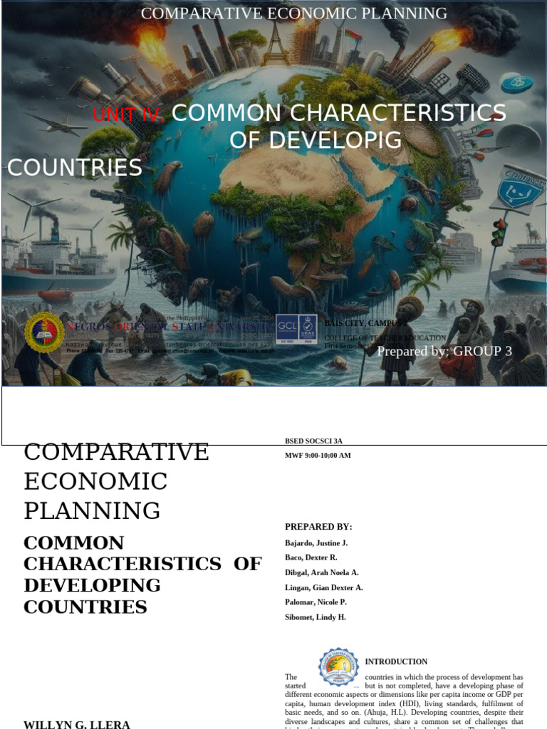 Group3 Module Common Characteristics of Developipng Countries | PDF ...