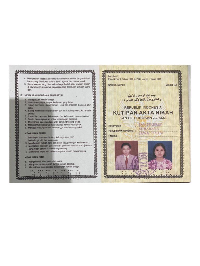 KK KTP & Akta Nikah H Zainuri | PDF