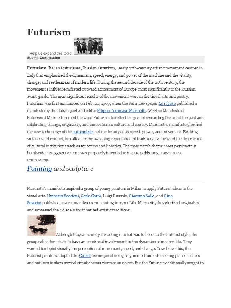 Futurismbrit | PDF | Modern Art | Art Movements