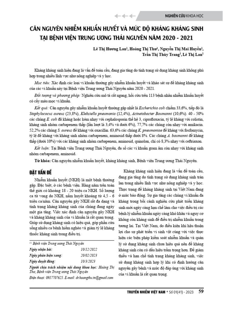 Can nguyen nhiem khuan huyet o BNDK Thai Nguyen-224-451 - Văn bản của ...