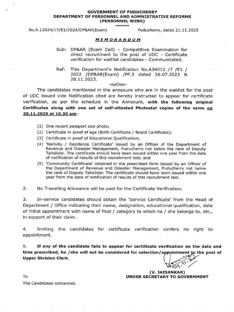 Udc Cv Schedule | PDF
