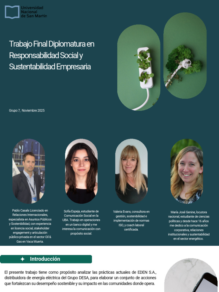 TP FINAL GRUPO 7 RSE | PDF | Sustentabilidad | Uso eficiente de energía