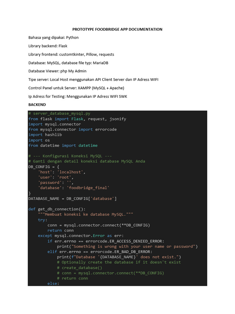 Prototype Foodbridge App Documentation | PDF | User (Computing) | Data Management