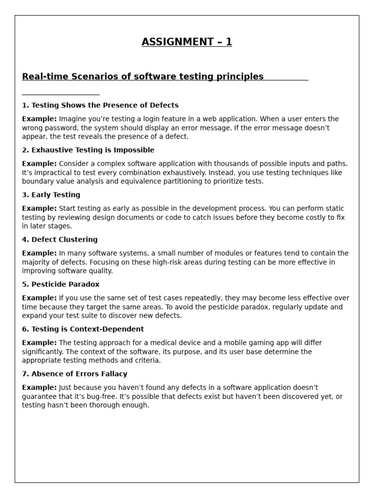 Assignment 1 | PDF | Software Testing | Software Quality