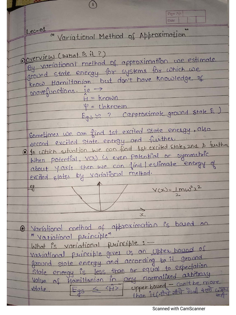 Variational Method | PDF