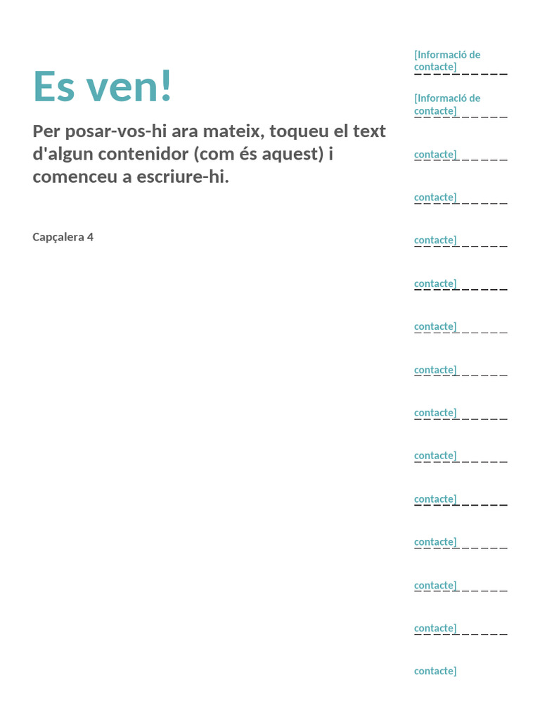 Es Ven!: Per Posar-Vos-Hi Ara Mateix, Toqueu El Text D'algun Contenidor ...