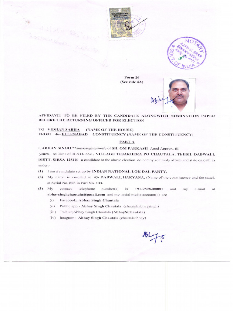 Affidavit-1763966423 Mla Election Affidavit | PDF