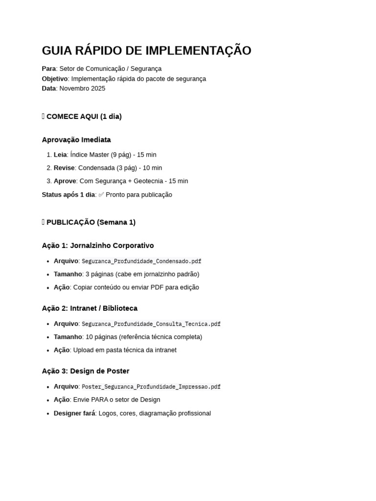 Guia Rapido Implementacao | PDF