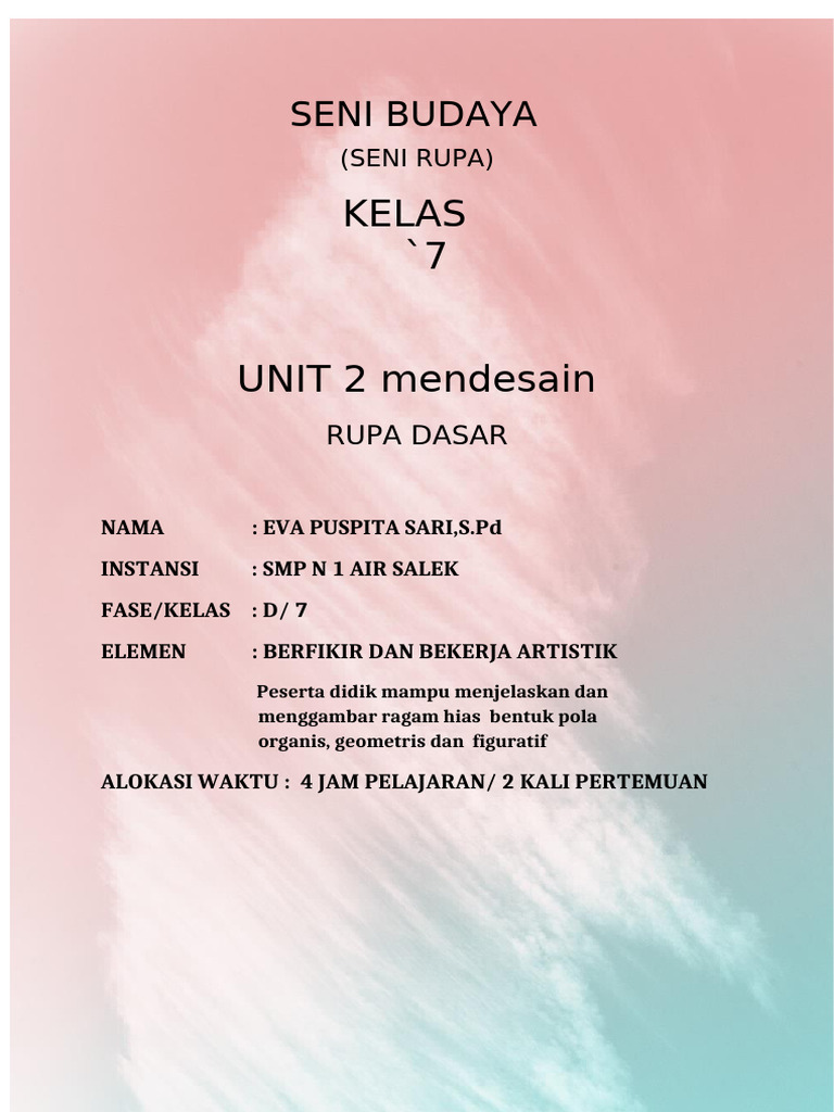 Mendesain Ragam Hias untuk Siswa Kelas 7 | PDF