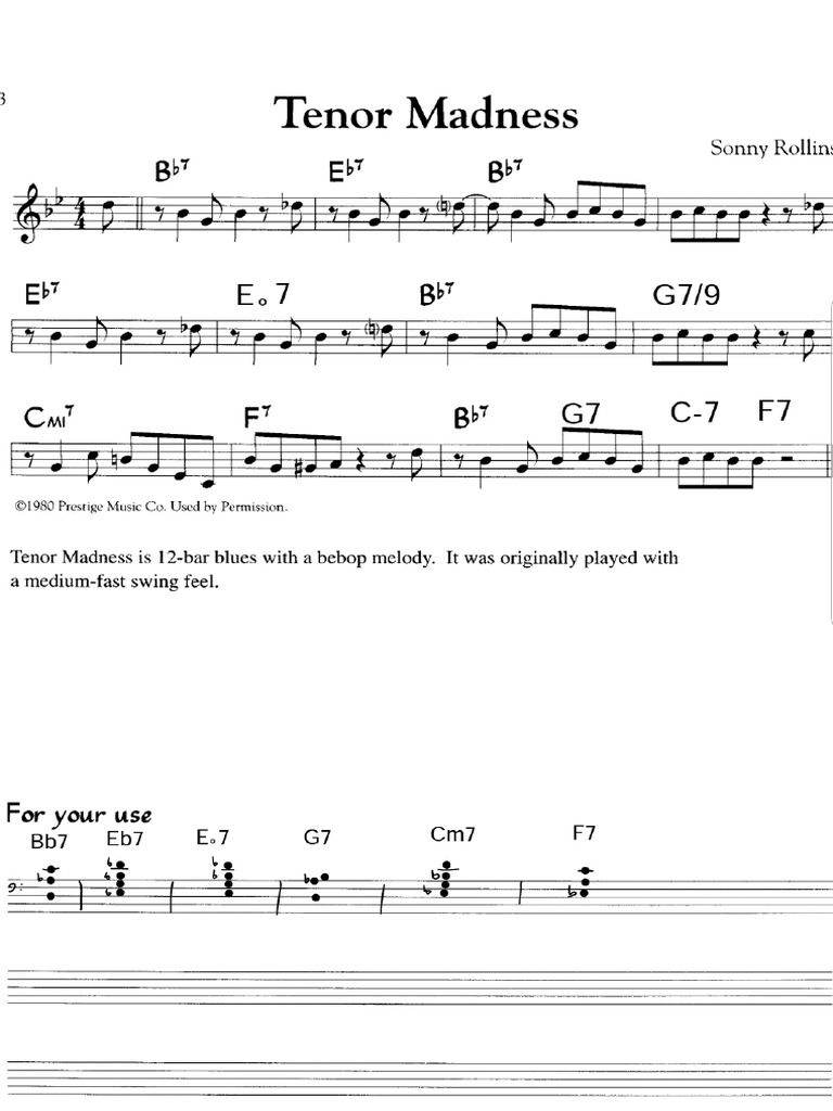 Tenor Madness | PDF