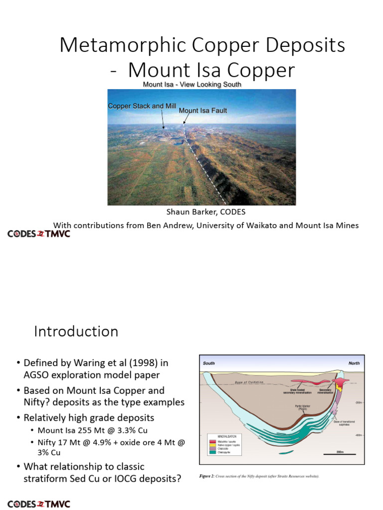Mount Isa Metamorphic Copper Deposits | PDF | Shale | Geology