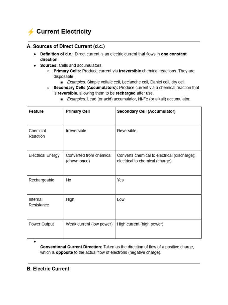 Current Electricity | PDF | Electric Current | Efficient Energy Use