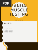 Manual Muscle Testing Techniques | PDF | Thumb | Anatomical Terms Of Motion