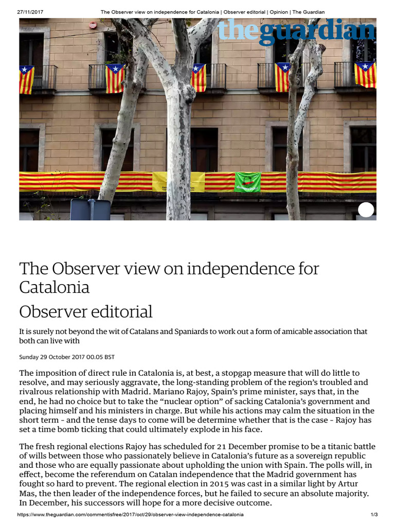 Catalonia's Independence Debate Explained | PDF | Catalonia | Spain