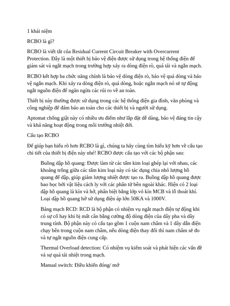 RCBO | PDF