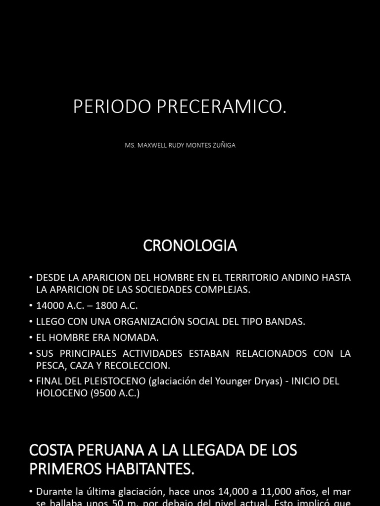Periodo Precerámico en el Territorio Andino | PDF | Perú | Clima