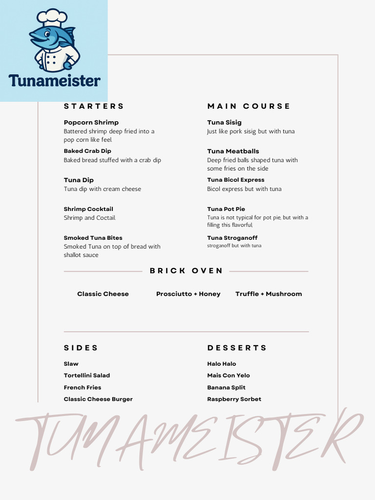 Neutral Modern Menu | PDF