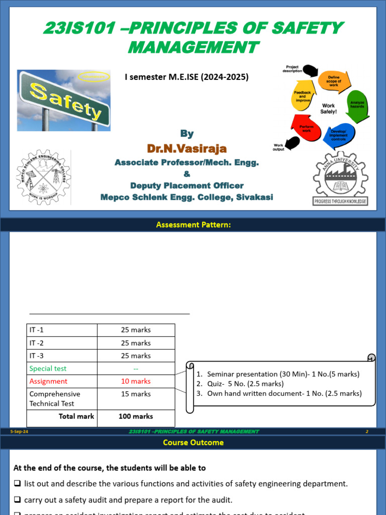 Safety Management Principles Overview | PDF | Occupational Safety And ...