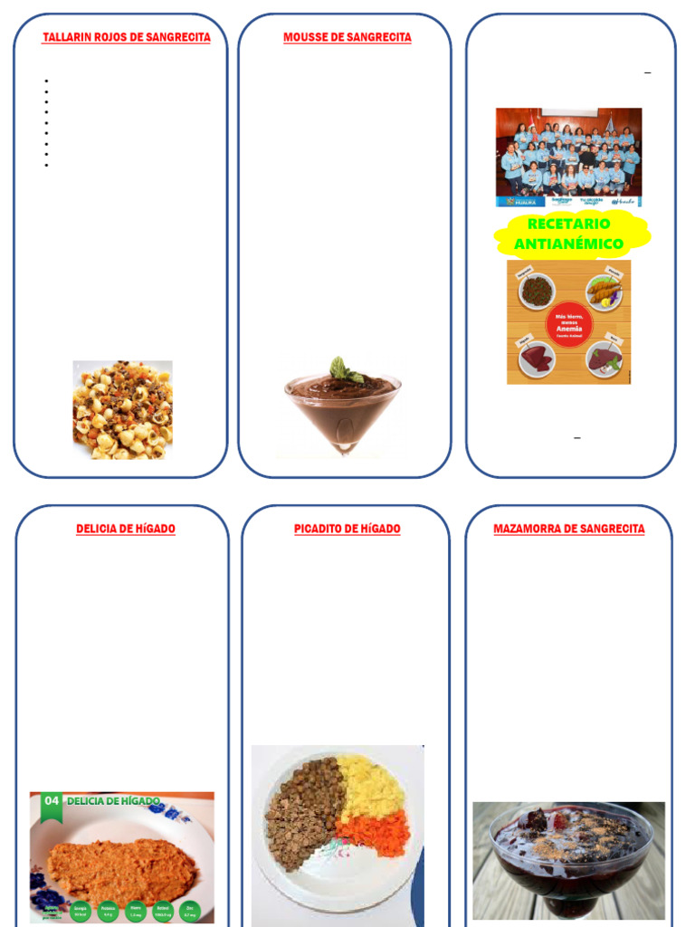 Recetas Tripticos | PDF | Alimentos | Cocina