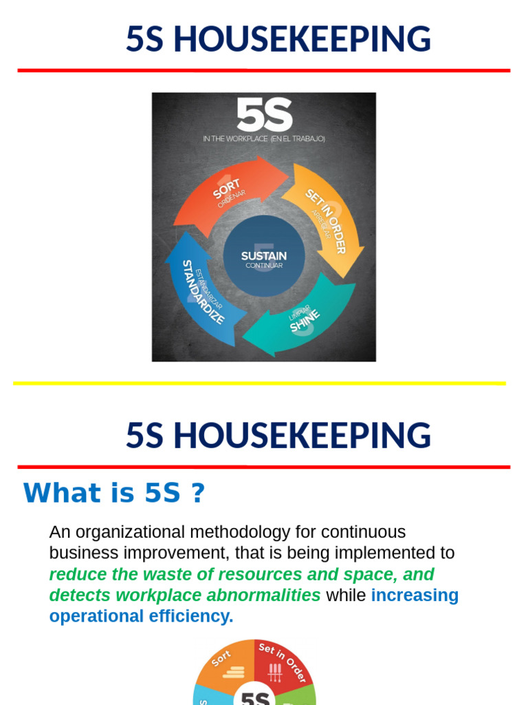 5S Housekeeping | PDF | Housekeeping | Audit