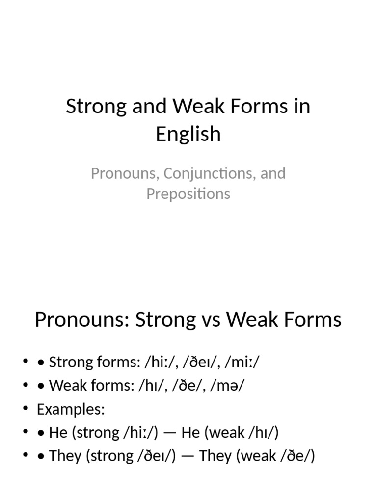 Strong Weak Forms | PDF