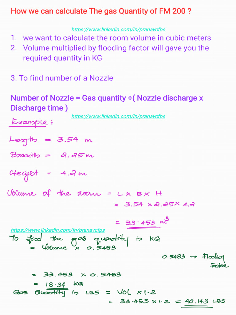 FM 200 Gas Quantity | PDF