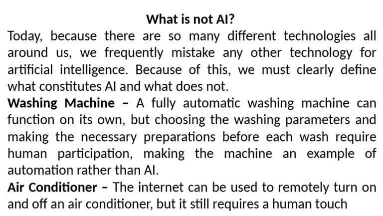 Understanding Non-AI Technologies | PDF