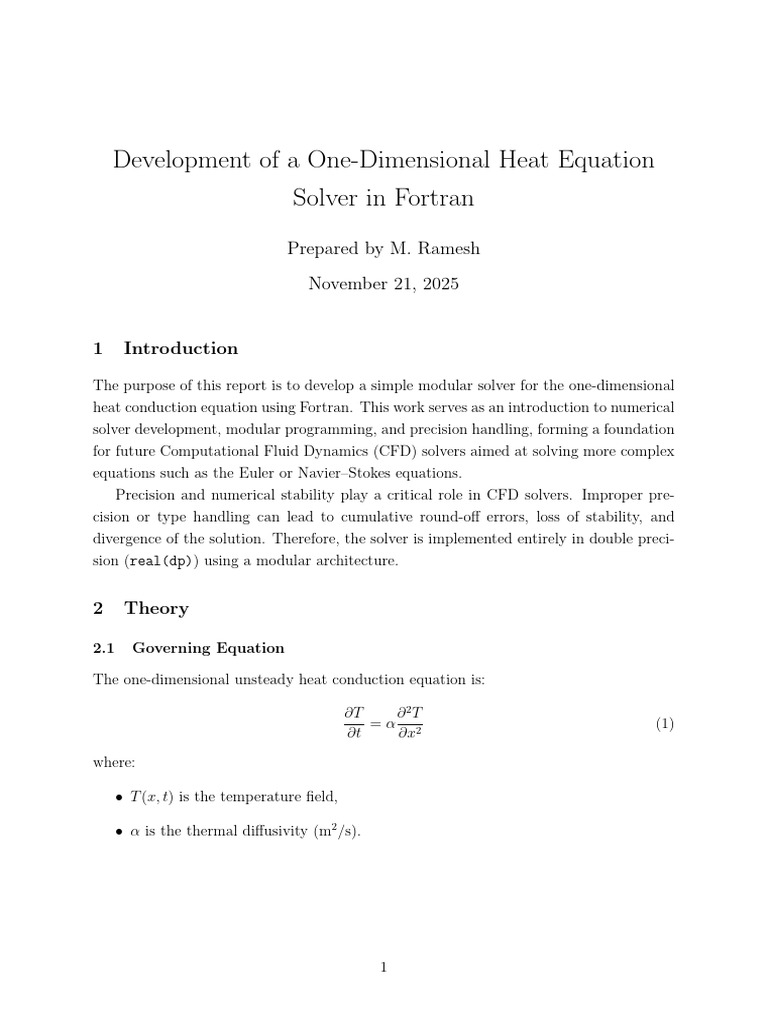 Heat Equation | PDF | Computational Fluid Dynamics | Differential Equations