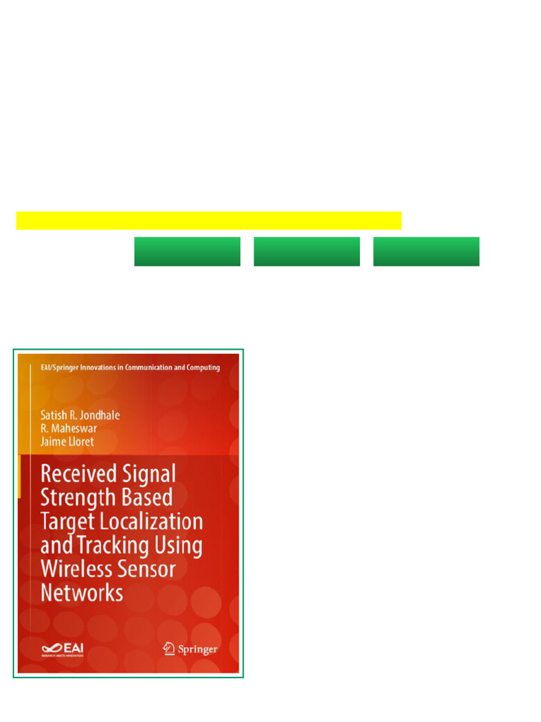 (Ebook) Received Signal Strength Based Target Localization and Tracking Using Wireless Sensor ...