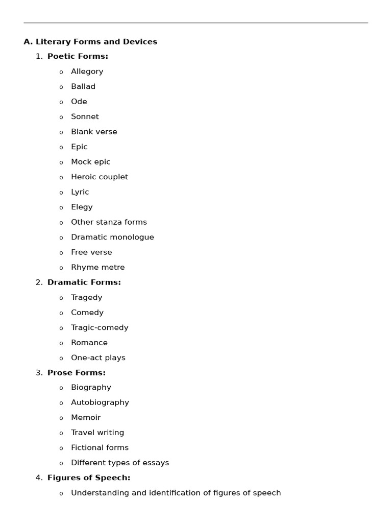 Syllabus | PDF | Poetry