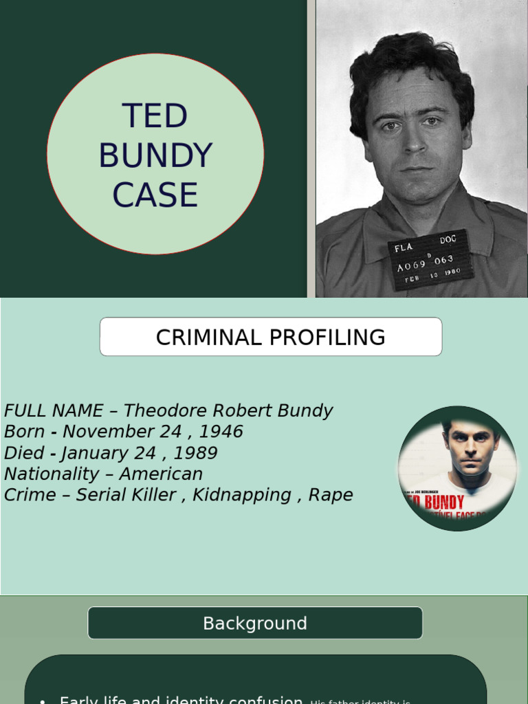 case profiling -Ted bundy | PDF | Offender Profiling | Behavioural Sciences