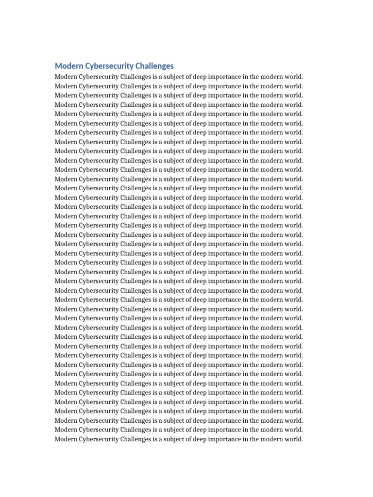 Key Modern Cybersecurity Issues | PDF | Security | Computer Security