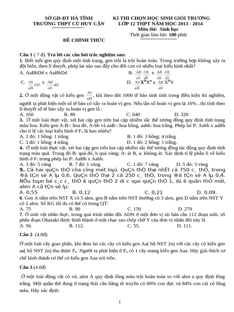 ĐỀ-HSG-12-CÙ-HUY-CẬN2013-2014 | PDF
