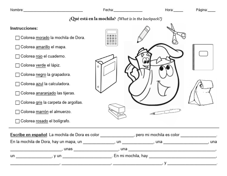 La Mochi La Spanish Interactive Notebook | PDF