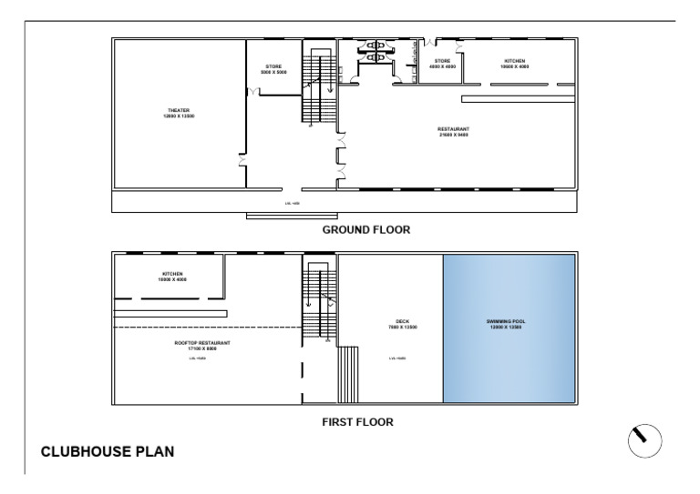 Rooftop Restaurant and Clubhouse Plans | PDF