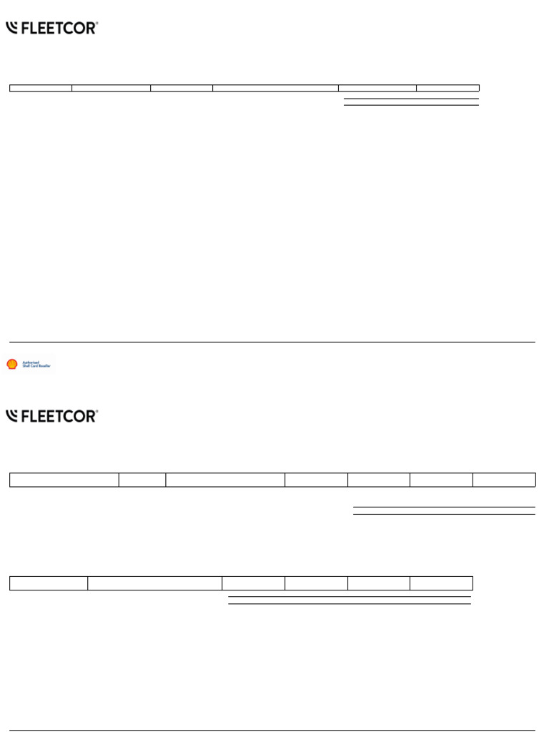 Fleetcor Rechnung