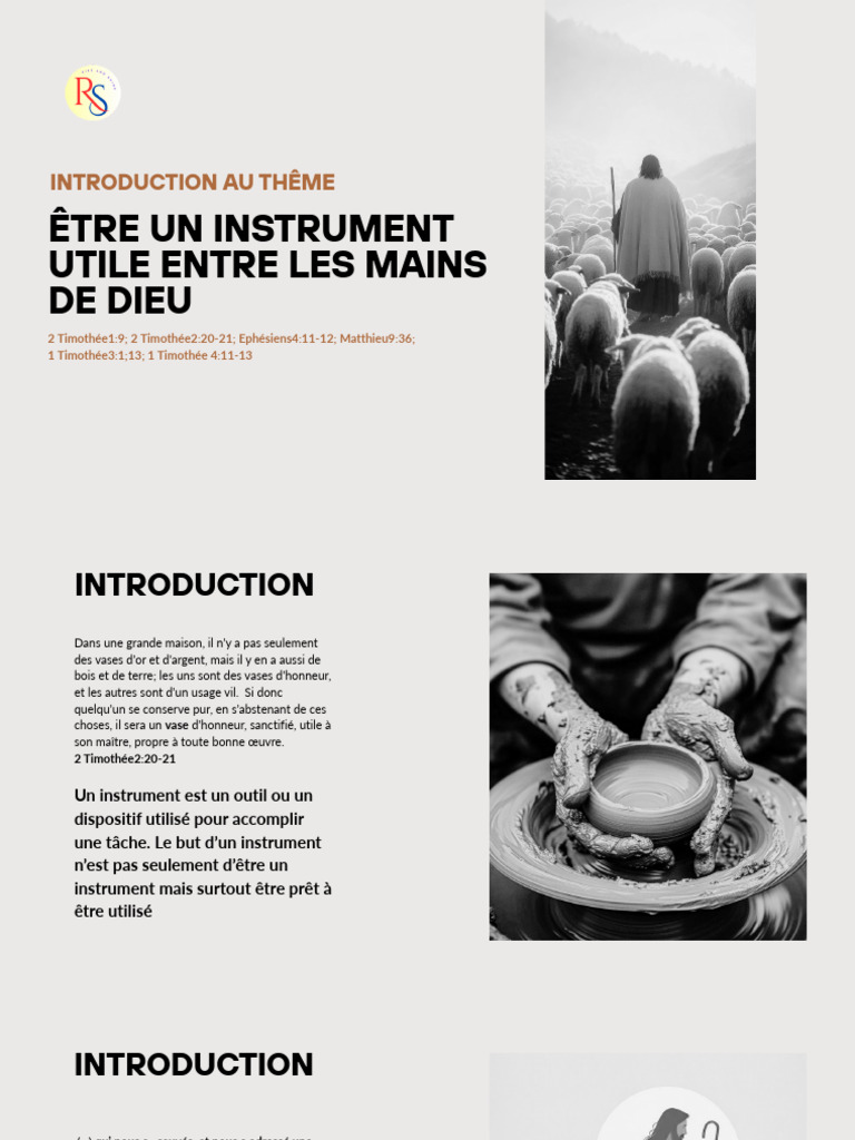 Être un Instrument de Dieu : Appels et Rôles | PDF | Berger