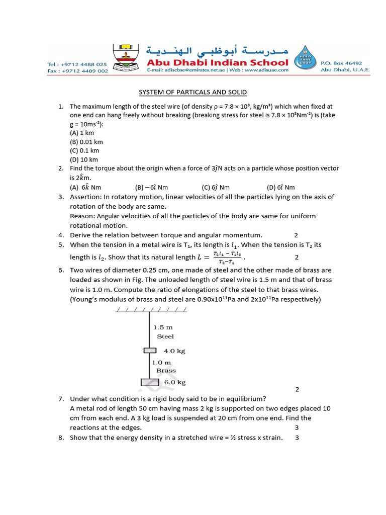 System of Particals and Solid | PDF
