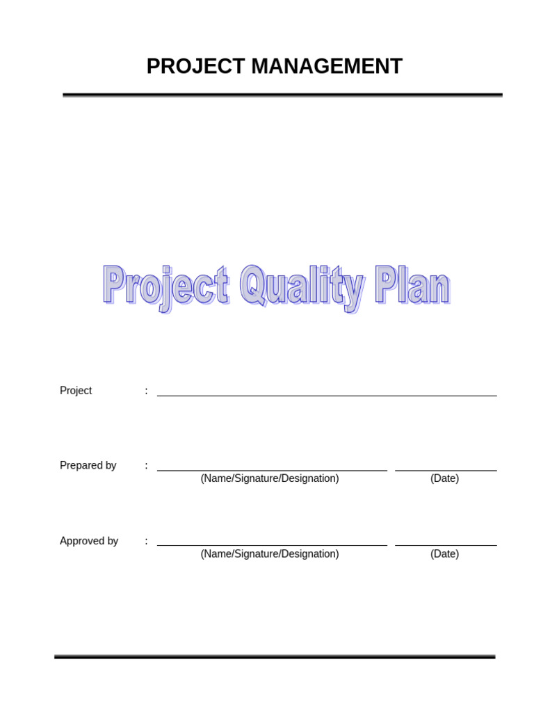 Project Quality Plan Pqp | PDF | Chess Theory | Chess