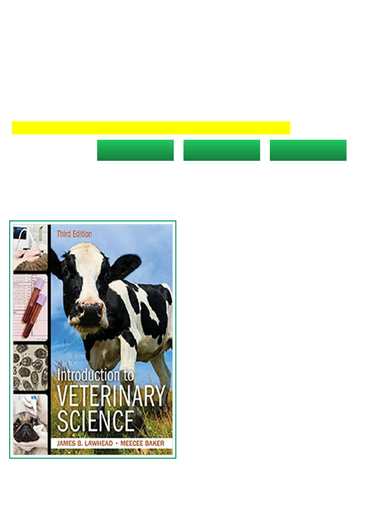 Solution Manual For Introduction To Veterinary Science 3rd Edition ...