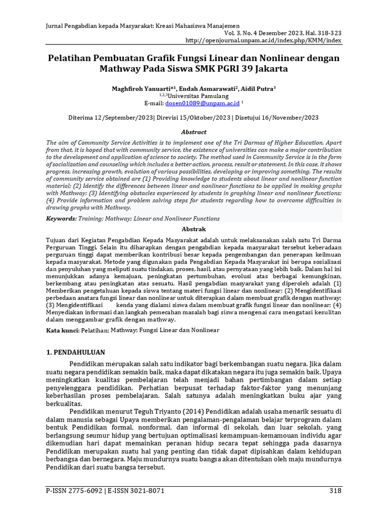 Pelatihan Grafik Fungsi dengan Mathway | PDF