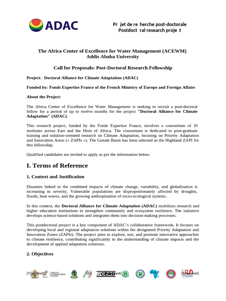 Call For Proposals Revised - V2 1 | PDF | Climate Resilience | Natural Environment