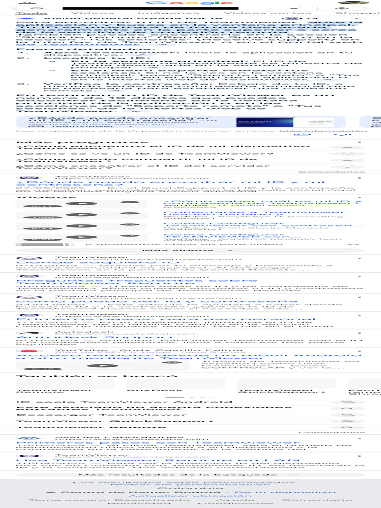 Como Ver Mi Id de Teamviewer - Buscar Con Google | PDF | Contraseña ...