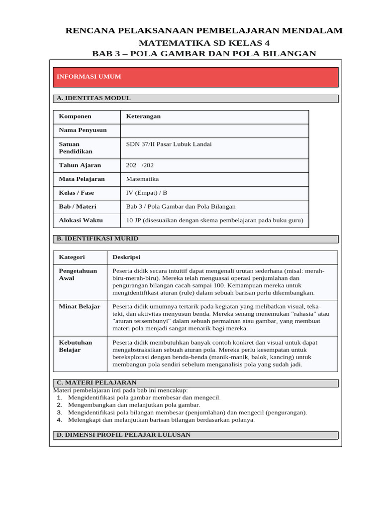 MTK KELAS 4 BAB 3 | PDF