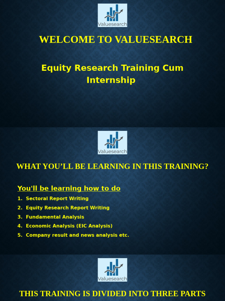 Equity Research Training Overview | PDF