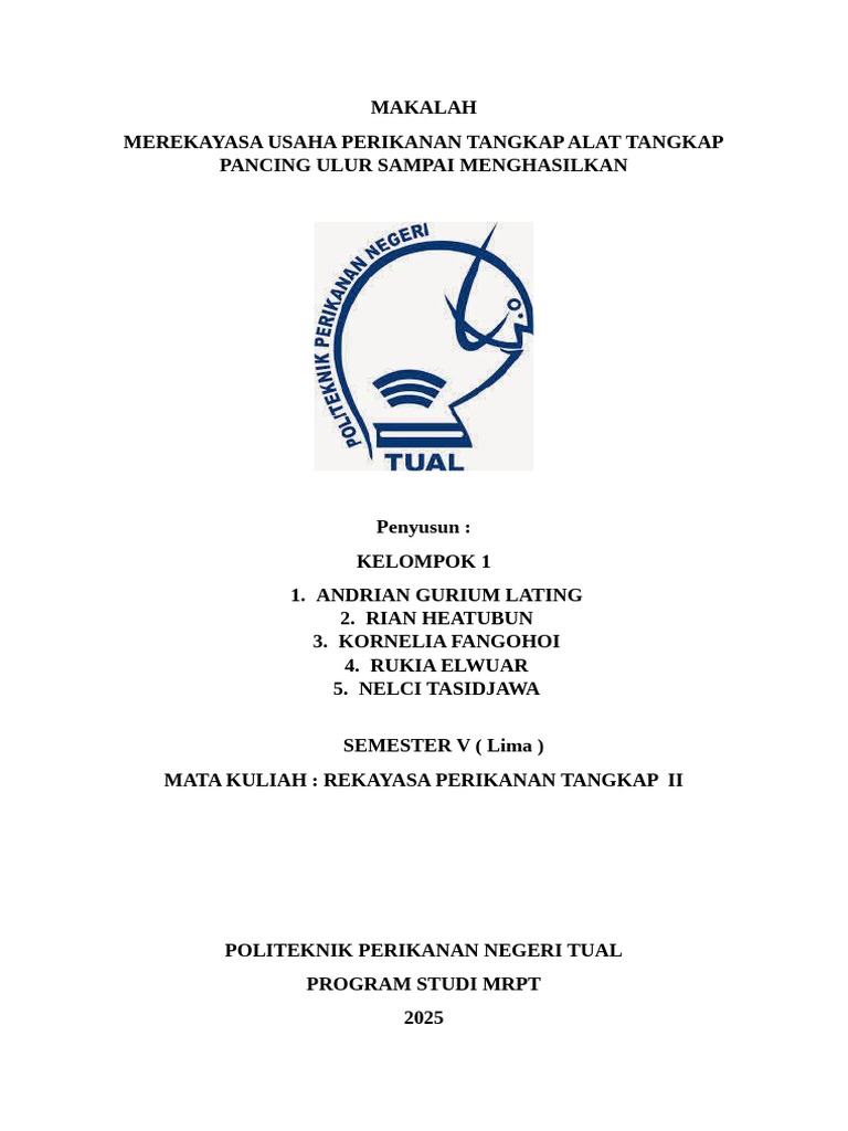 Rekayasa Alat Tangkap Pancing Ulur | PDF