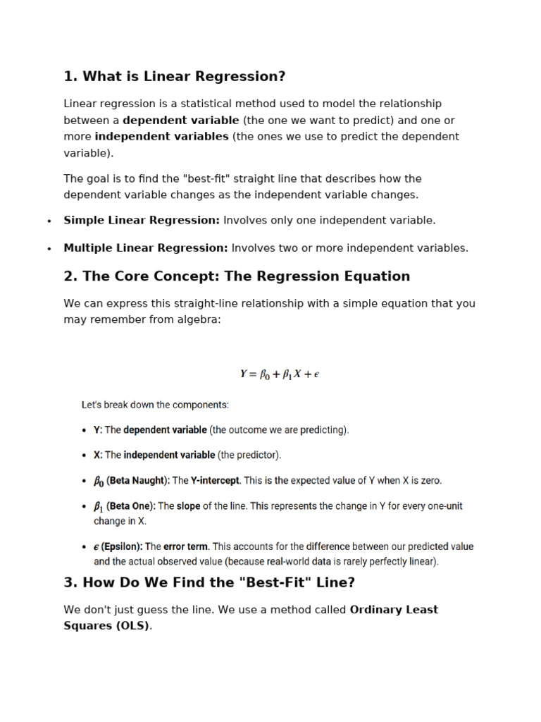 Lineaer Regression | PDF