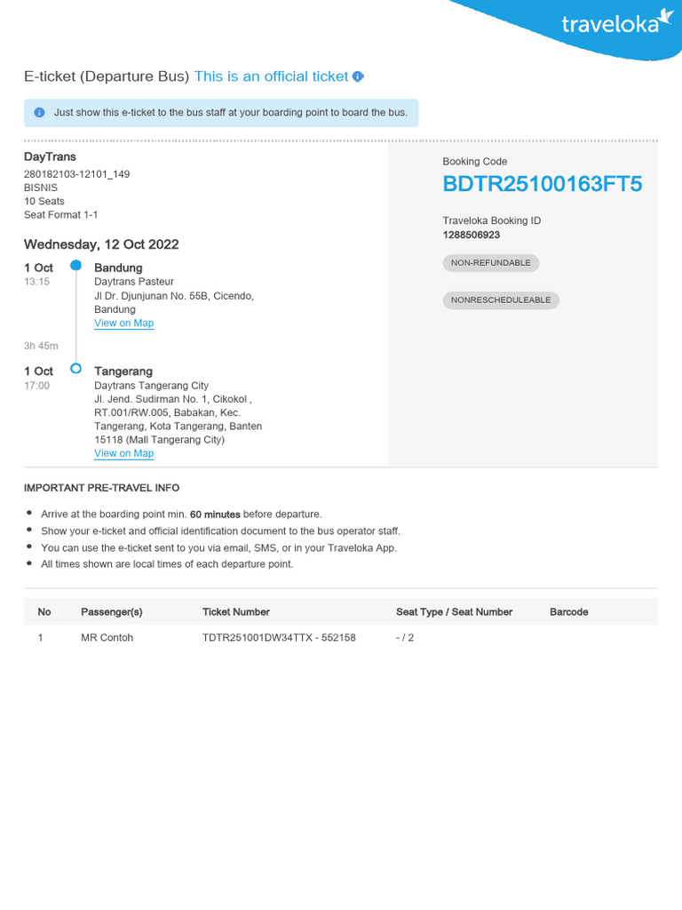 5 2022 TrvlBUS - AWAY - E-Ticket 5 | PDF | Transport | Public Transport